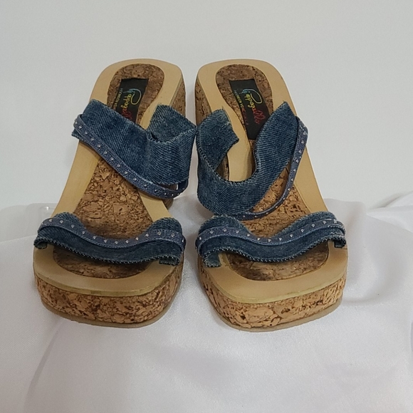 Pappagallo | Shoes | Pappagallo Cork Wedge Sandals Size Approx | Poshmark